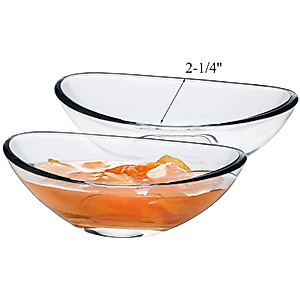 Yesland 6 Pack Glass Dip Bowls, Clear Mini Bowl Set/Dessert Bowls Set, Perfect for Ketchup, Sauce, Butter & Olive Oil