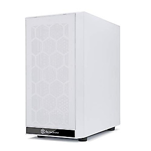 Silverstone SST-PS15W-G (White + Tempered Glass Window) Micro-ATX, Mini-DTX, Mesh Front Panel, Steel Body, Tempered Glass Side Panel