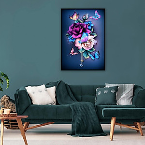 LWZAYS Cross Stitch Kits-Stamped Cross Stitch Kits for Beginners Adults 12x16inch Landscape Counted DIY Embroidery Needlepoint Kits Home Decor (YS13)