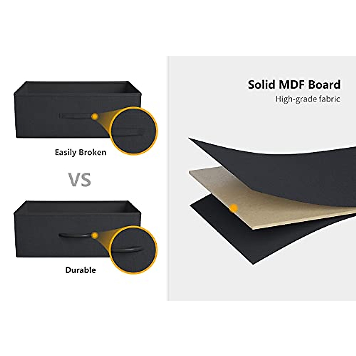 FEZIBO Dresser Organizer, Chest of Drawers-Dresser for Bedroom, Hallway, Entryway, Closets, Furniture Storage Tower-Steel Frame, Wood Top, 10 Drawers Organizer Units-Black Grey