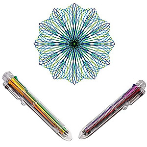 Huji Multicolor 0.5mm Ballpoint Pens for School Supplies Office Arts & Crafts Students Little Ones Party Favor Gift (Multicolor Retractable Pens – 18 PK 6 in 1)