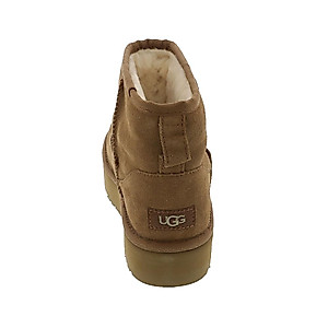 UGG Unisex-Child Classic Mini Platform Boot, Chestnut, 2 Little Kid
