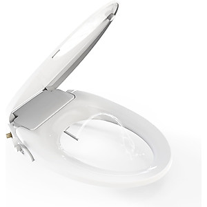 wOod-it Non-Electric Bidets Attachment, Bidet Toilet Seat, Fits Elongated Toilets with Dual Nozzle System, Ambient Water Temperature, Easy Installation