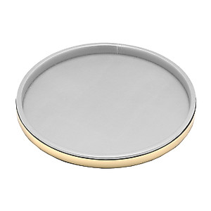 Kraftware Vinyls and MYLARS Tray, 14", White with Brass