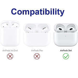 Art-Strap Case, Compatible with AirPods 3 - Shockproof TPU Gel Protection Cover Shell with Keychain Carabiner, Replacement for Apple AirPods (Turtle Bright Ornament)