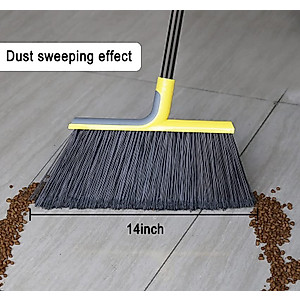 KeFanta Outdoor Broom for Floor Cleaning,58" Heavy-Duty Commercial Broom for Sweeping Concrete Courtyard Garage Patio Indoor Home Kitchen Office Lobby