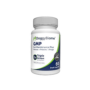 AnimalBiome Dog Probiotics - GMP Prebiotics and Probiotics - Reduce Diarrhea Flareups - for Dogs Under 20 lbs (60 Capsules) - DoggyBiome