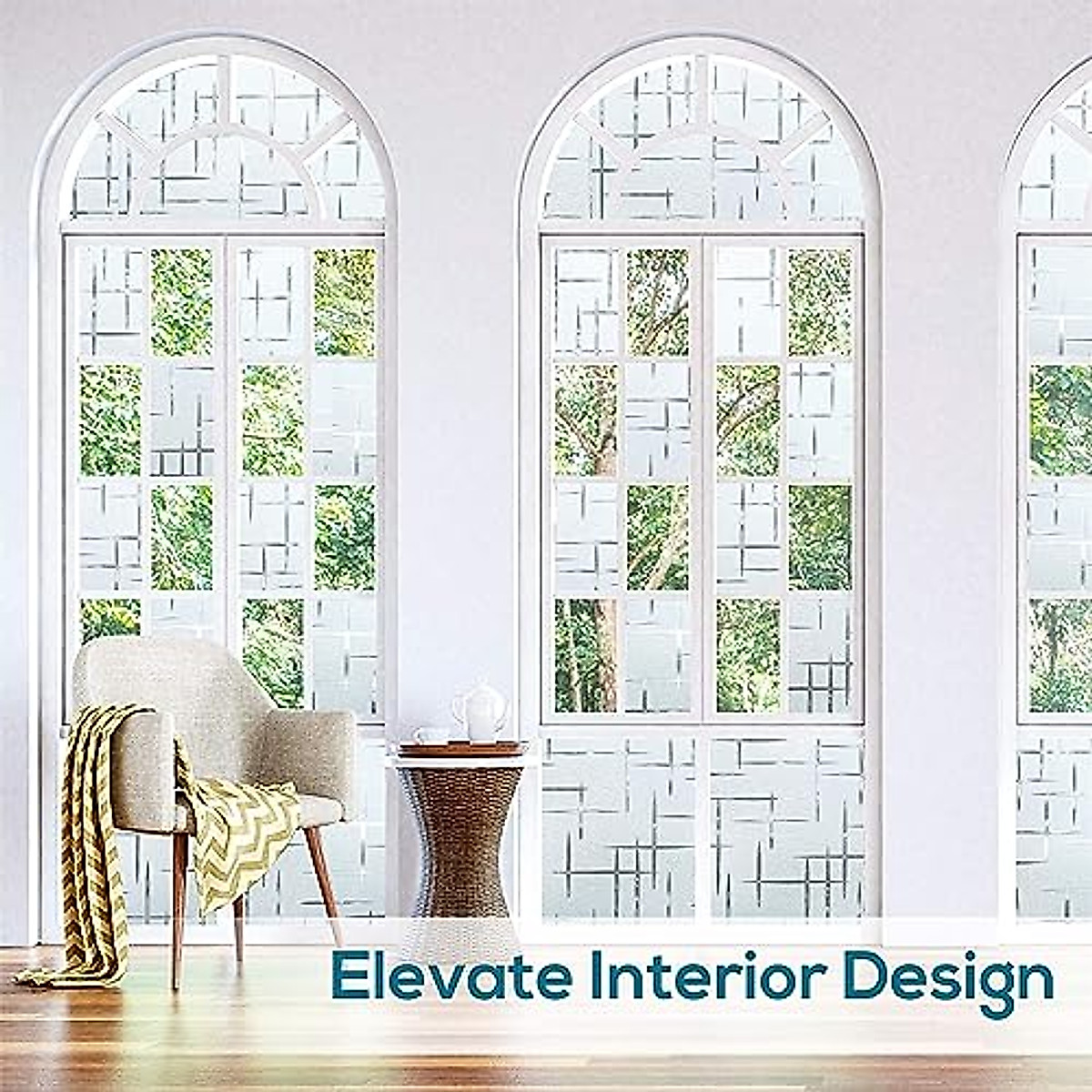 Window Film 3D Frosted Window Film Privacy Protection Vinyl Glass Static Cling Non Adhesive Film Matte Stained Glass Window Sticker for Home Glass Window Clings (Size : 30x100 cm)