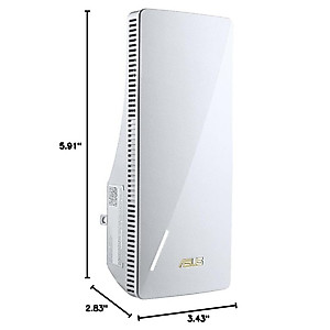ASUS AX1800 Dual Band WiFi 6 (802.11ax) Repeater & Range Extender (RP-AX56) - Coverage Up to 2200 sq.ft, Wireless Signal Booster for Home, AiMesh Node, Easy Setup
