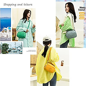 OPXTO-BoBo Lightweight Small Solid Color Crossbody shoulder bag, Nylon Multi-Pocket Cell Phone Purses Wallet for Women. (Classic black)