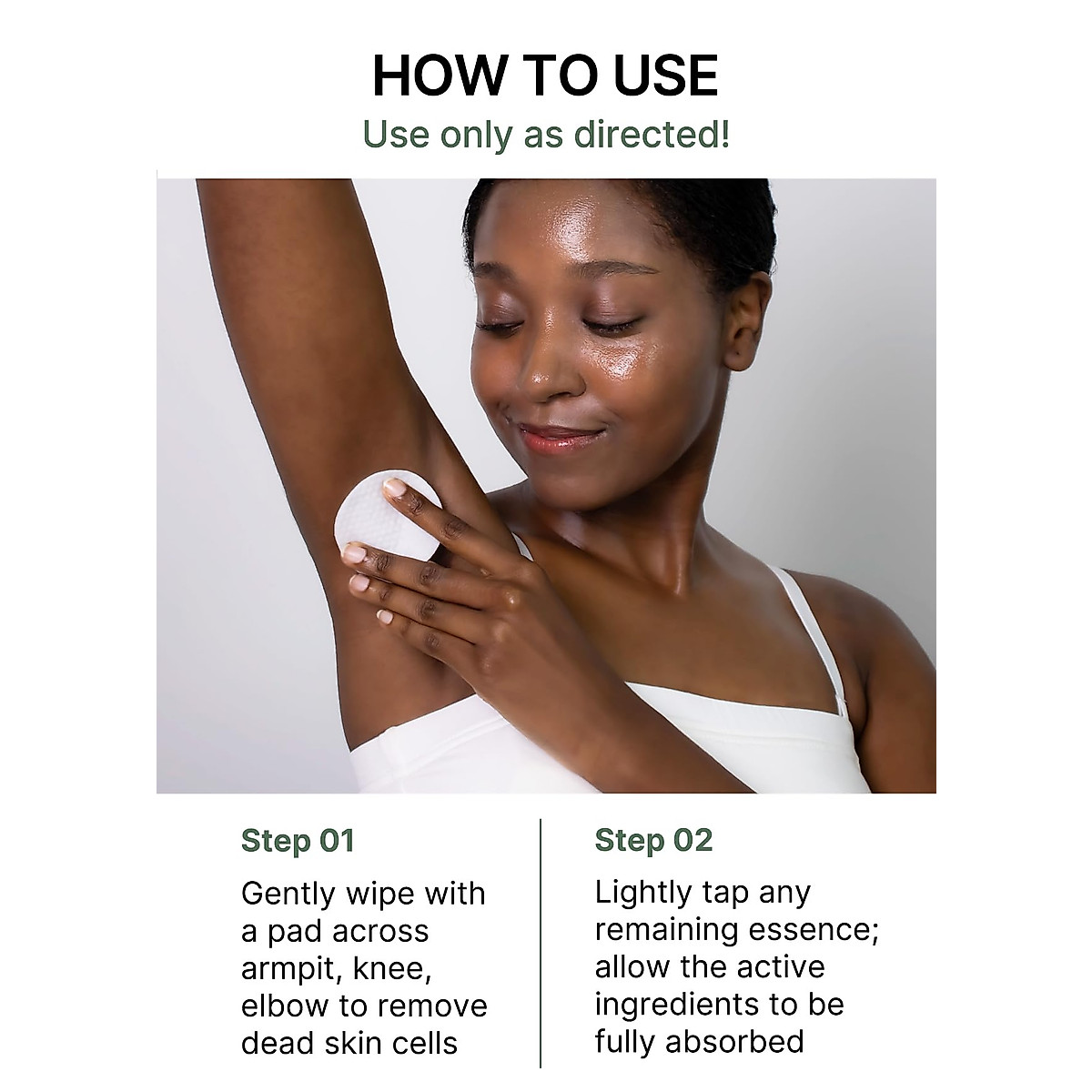 celimax Ji.Woo.Gae ONE STEP Body Brightening Pad | Exfoliating Pad for Body, For Armpit Under Arm, Knee & Elbow, with Green Tea & White Truffle,110ml (60 pads)