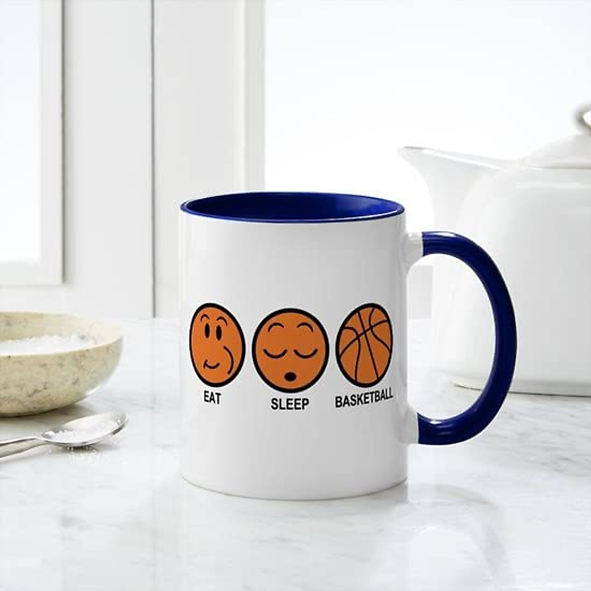 CafePress Eat Sleep Basketball Mug Ceramic Coffee Mug, Tea Cup 11 oz