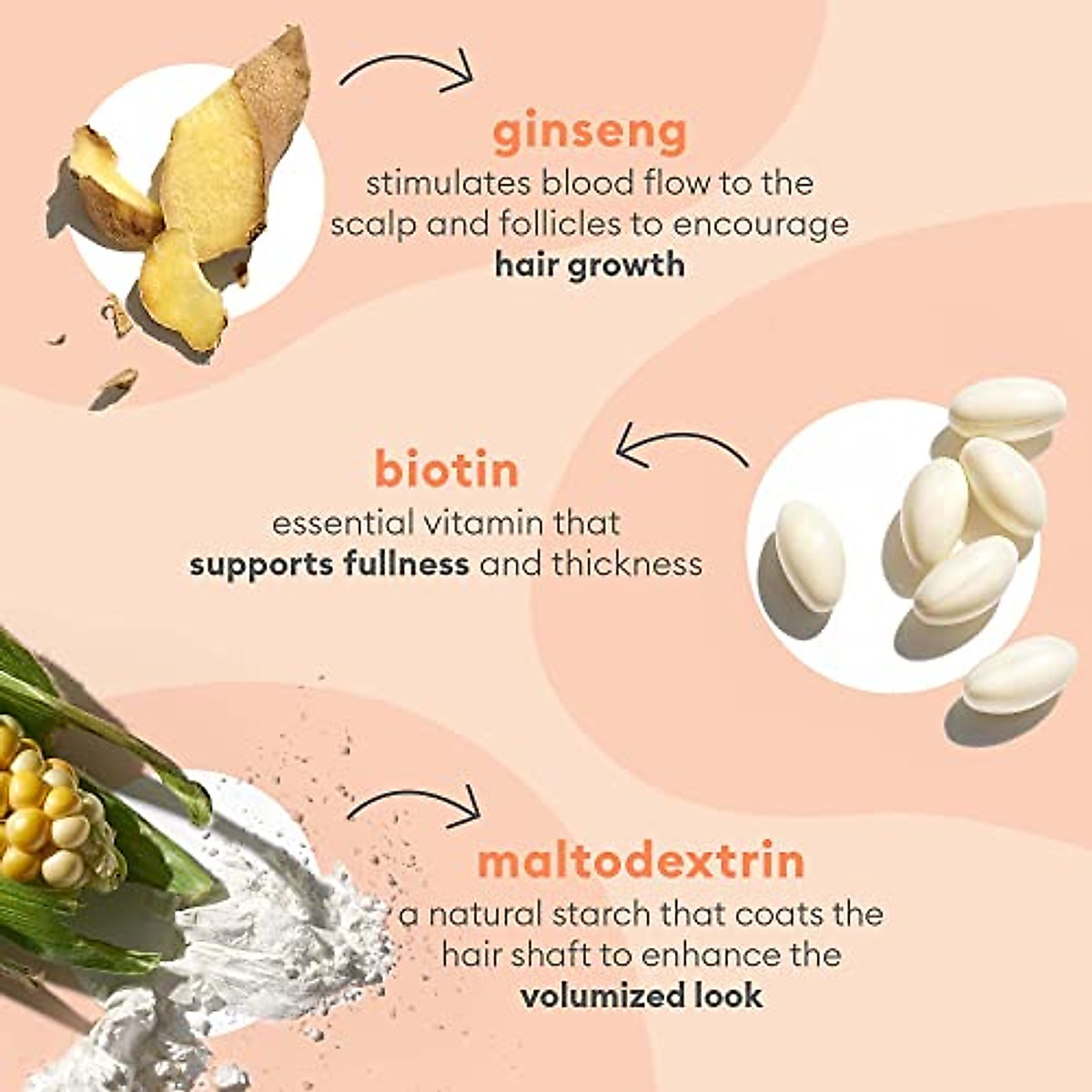 Briogeo Blossom & Bloom Ginseng + Biotin Volumizing Shampoo, Volumizing and Plumping for Fine, Thin, Limp Hair, Vegan, Phalate & Paraben-Free, 8 oz