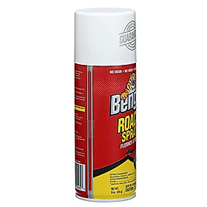 Bengal Roach Spray, Odorless Stain-Free Dry Spray, 3-Count, 9 Oz. Aerosol Cans