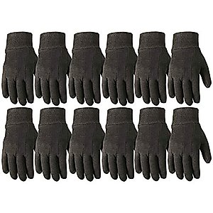 Wells Lamont Versatile Work Gloves | Lightweight, Durable, Comfortable Jersey | Basic, Large (506LZ) , Black, 12-Pair Bulk Pack