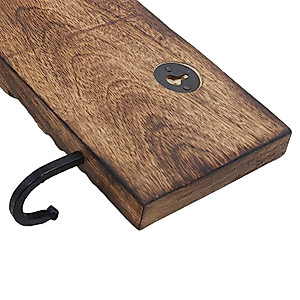 Ajuny Wooden Decorative Key Cloth Hook Holder for Wall for Car Keys, Handbags, Towel, Entryway, Mudroom, Kitchen Home Decor Gifts