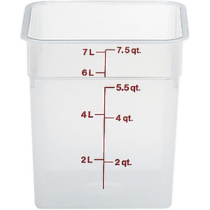 Cambro 8SFSPP190 CamSquare Food Container 8 qt., Case of 6