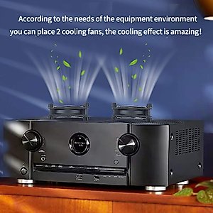 USB Computer Fan Electronics Cooling Fan DC 5V 80mm Computer Fan USB Cooling Fan for Computer Case CPU Routers Receiver Cabinets Cooling (2 Pack)