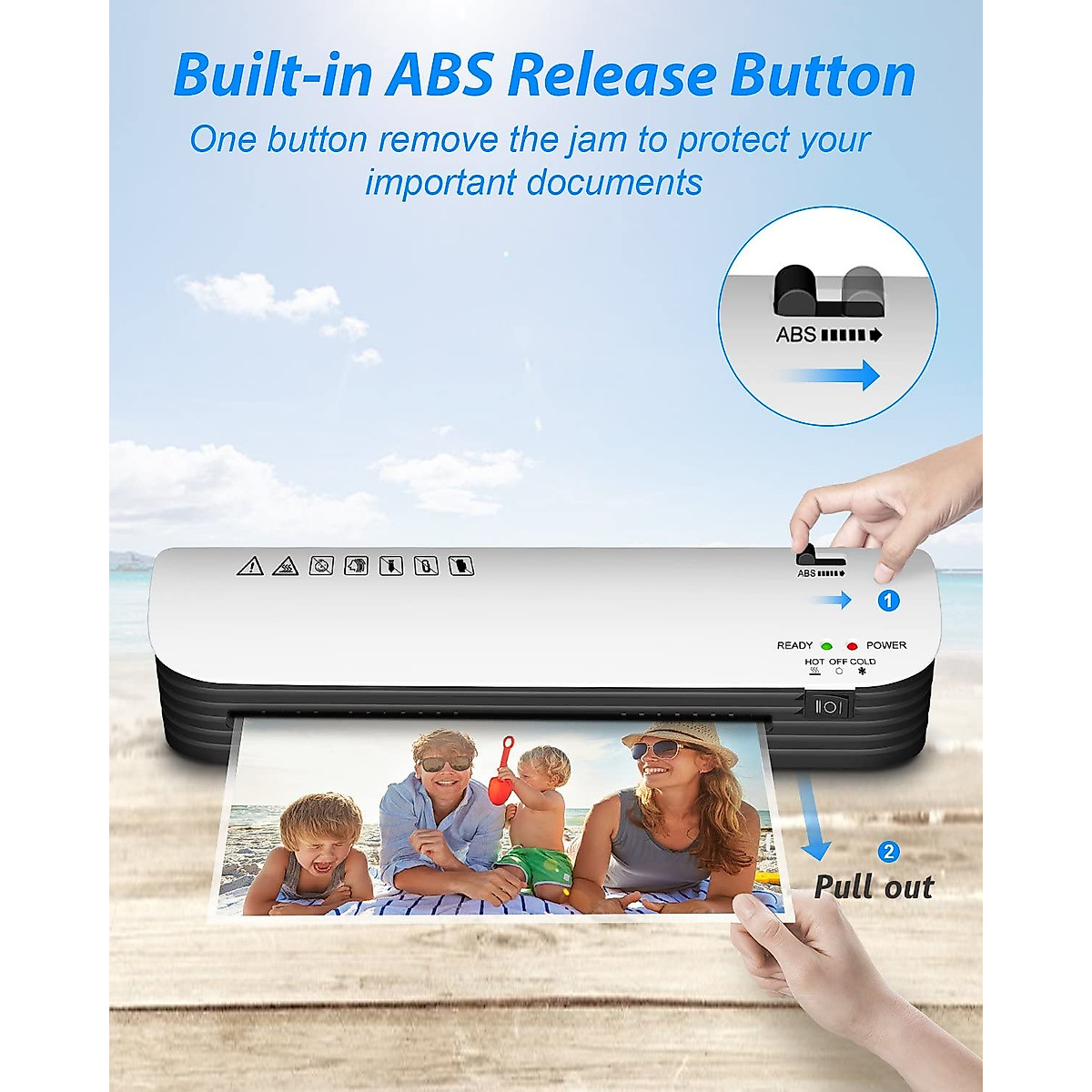 Merece Laminator - 4 in 1 A4 Thermal Laminator Machine, Personal Laminator for Home Use School Teachers Office Card Classroom, 9 Inches Small Hot Cold Lamination Machine with 30 Laminating Pouches