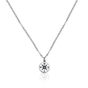 EFYTAL Graduation Gifts for Her 2024, Sterling Silver Compass Necklace, High School or College Graduation Gifts for Her, Graduation Jewelry, Class of 2024 Graduation Gifts