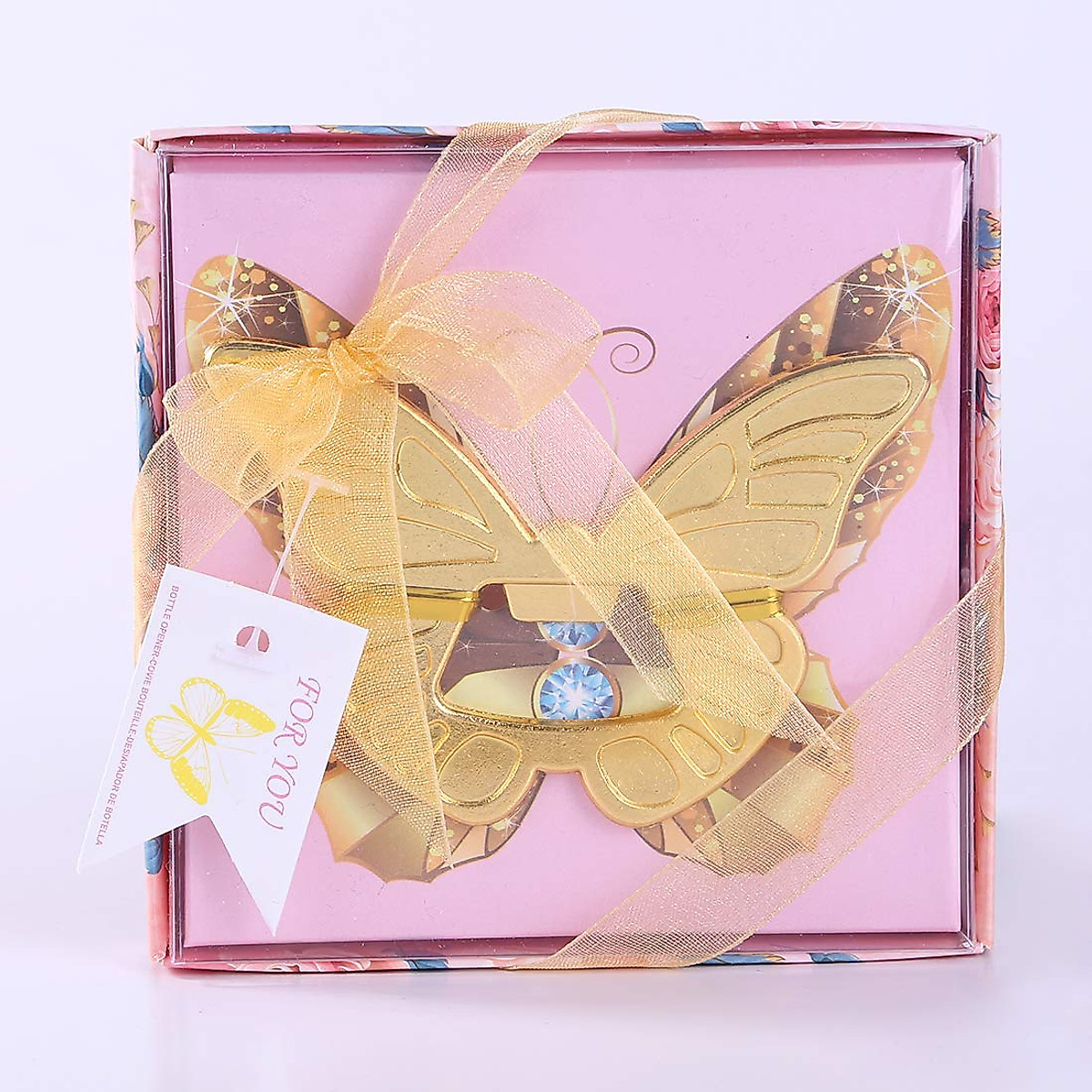 12 pcs Butterfly Bottle Opener Wedding Favors and Gifts with Exquisite packaging Box Wedding Gifts For Guests Wedding Baby Shower Souvenirs Party Supplies by WeddParty(Butterfly)
