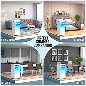 Loorow 10000 BTU Portable Air Conditioners Cool up to 400 Sq.Ft, 4-in-1 Portable ac Unit, Dehumidifier and Fan with Remote Control, 24H Timer, Sleep Mode, LED Display, Window Kit Included