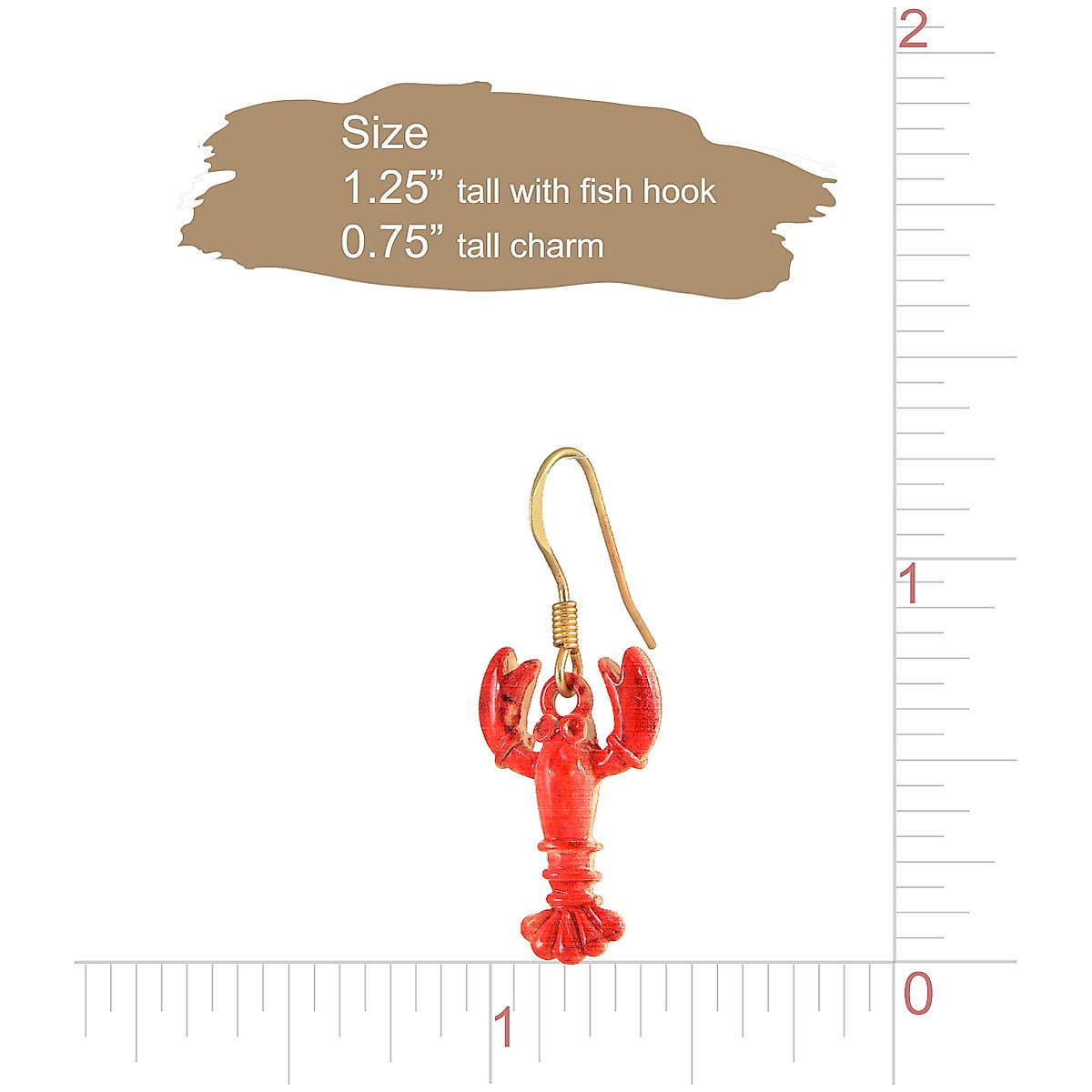 chelseachicNYC Whimsical Charm Dangle Earrings Maine Lobster