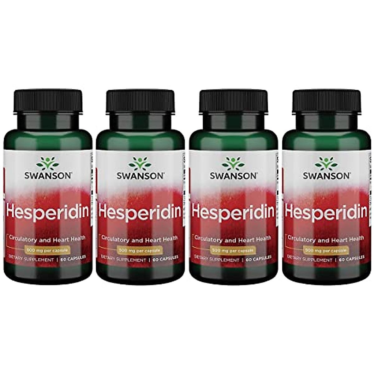 Swanson Hesperidin 500 Milligrams 60 Capsules (4 Pack)