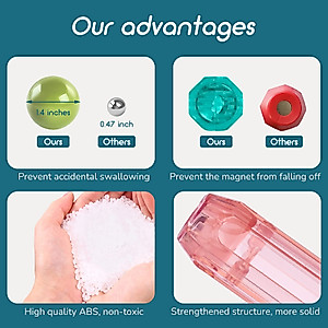 csvictory Magnetic Balls and Rods Set, Magnetic Blocks Toy for STEM, Magnetic Building Blocks with Magnetic Rods & Balls, Magnetic Sticks and Balls Building Set for Kids Age 3+ (37 PCS)