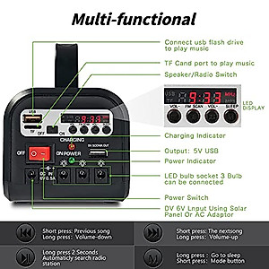 Solar Generator, Soyond Solar Powered Generator with Panel Included, 8000mAh Portable Power Station with 2 LED Bulbs for Home Use Emergency, Outdoor Generator for Camping,Travel