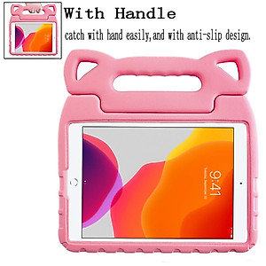 Tendmart Case Compatilbe with iPad 9th / 8th / 7th Generation 10.2 inch Model MYLF2LL/A MYLD2LL/A MYLC2LL/A MYN32LL/A MYL92LL/A MYLA2 Also for Kids Case Air 3rd Gen / Pro10.5 inch (Pink)