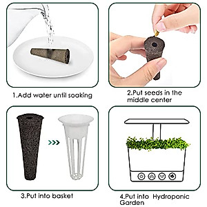 PACETAP 124 Pcs Seed Pod Kit for AeroGarden, Plant Seed Starter Sponges Kit for Hydroponic Growing System, Growing Seed Pods Kit Include 36 Grow Sponges, 36 Grow Baskets, 12 Grow Domes, 40 Pod Labels
