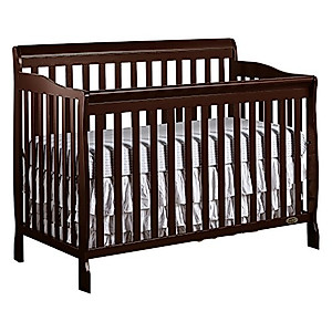 Dream On Me Ashton 5-in-1 Convertible Crib in Espresso, Greenguard Gold Certified , 50x36x44 Inch (Pack of 1)