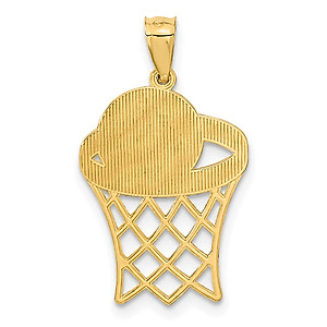 14k Yellow Gold Basketball Pendant QC4504