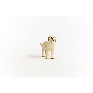 Schleich Farm World Goldendoodle Dog Figurine - Highly Detailed and Durable Animal Toy, Fun and Educational Play for Boys and Girls, Gift for Kids Ages 3+