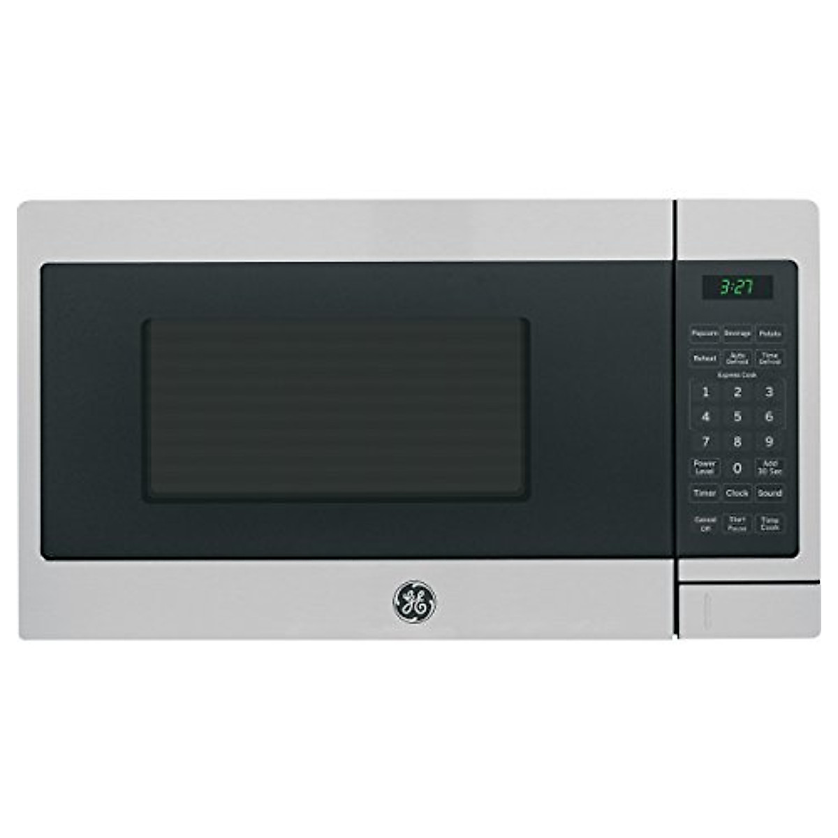 GE Countertop Microwave Oven | Includes Optional Hanging Kit | 0.7 Cubic Feet Capacity, 700 Watts | Kitchen Essentials for the Countertop | Stainless Steel