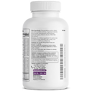 Bronson ONE Daily Women’s Complete Multivitamin Multimineral Once-Daily Multi for Active Women, 180 Tablets