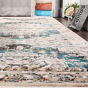 SUPERIOR Marquis 2' 7" x 8' Indoor Area Rug, Teal
