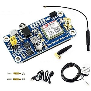 GSM/GPRS/GNSS Bluetooth HAT Expansion Board GPS Module SIM868 Compatible with Raspberry Pi 2B 3B Zero Zero W Support Make a Call,Send Messagess,DataTransfer IOT