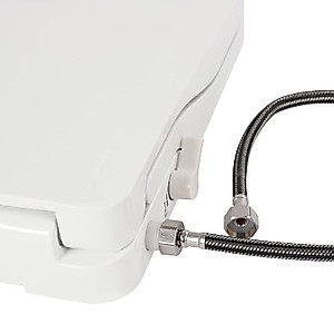 Toilet Seat Bidet, Bidet Seats, Non-Electric Bidet Toilet Seat, Fits Elongated Toilets, White, Dual Nozzle System - Bidet with Easy Installation