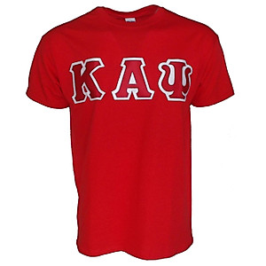 Mega Greek Kappa Alpha Psi Letter T-Shirt (Large, Red)