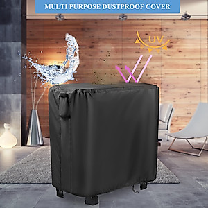 TwoPone Electric Fireplace Cover, Rectangular Portable Fireplace Dust Cover, Electric Wood Stove Waterproof Cover, Electric Fireplace Accessories Indoor & Outdoor - 25.2''L x 14''W x 24''H