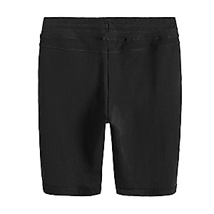 Weintee Women's Cotton Bermuda Shorts with Pockets L Black