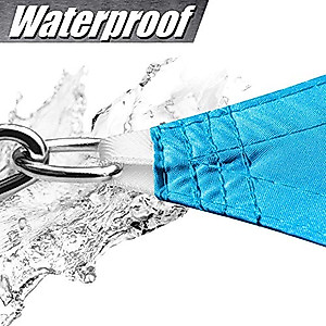 ColourTree Custom Size 16' x 16' x 16' Blue TADT16 Triangle Waterproof Sun Shade Sail Canopy Awning Shelter, 95% UV Block Water Resistant, Garden Carport Outdoor Patio (We Customize)