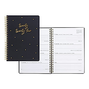 Letts Celebrate Weekly/Monthly Planner, 12 Months, January to December, 2024, Gold Twin-Wire Binding, A5 Size, 8.25" x 5.875", Multilingual, Grey (C082184-24)