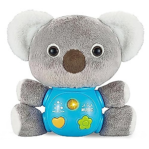 JoyGrow 3 in 1 Koala Plush Baby Musical Toy Baby Musical Animal Toys Star Projector Light Up Baby Toys Filled Animal Gift for Girls Boys Sensory Development Toddlers 0-36 Months Infant Newborn Toy