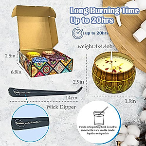 Orentas, Scented Candles Gift Set, Pure Natural Soybean for Aromatherapy Wax,Travel Tin Candles for Home Meditation, 4 Packs, 4.4oz (Chamomile/Vanilla/Lemongrass/Rose), Mother Day's Gift