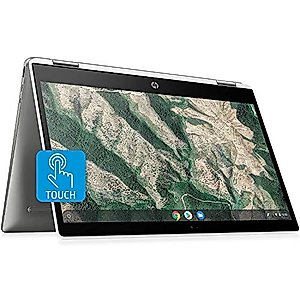 HP Chromebook X360 2-in-1 14.0” HD (1366 x 768) Touch-Screen Portable Laptop, Intel Celeron Processor N4000, Webcam, USB-C, Chrome OS, 4GB Memory, 32GB eMMC Flash Memory (W/Woov Micro SD 128GB)