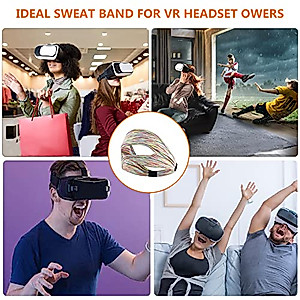 VR Eye Mask Cover Breathable Sweat Band for Enhanced Comfort in VR Workouts, 3PCS Sweat Guard &1PCS Lens Cover Compatible with Oculus Quest 2,HTC Vive,PS, Gear