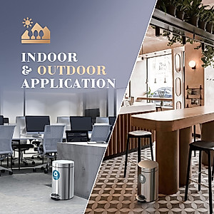 VBAP CORP Recycle Trash Bin Sticker - (Pack of 4) 3" Round Logo Sign Decal Labels Self-Adhesive Vinyl Laminated. Waterproof Indoor and Outdoor (Aquamarine/Grey)